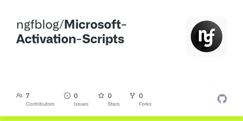 Github Ngfblogmicrosoft Activation Scripts