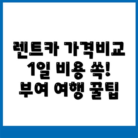 충청남도 부여군 규암면 렌트카 가격비교 리스 장기대여 1일비용 비용 소카 중고 신차 1박2일 2024후기
