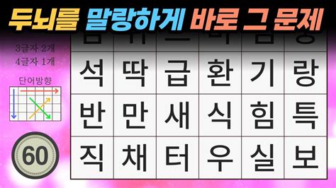 100세 두뇌88 6070 80가 못맞추는 문제 숨은단어찾기 치매예방 재미있는 퀴즈 기억력 인지력 집중력