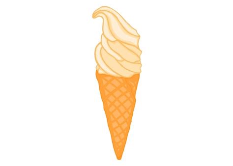 Premium Vector Vanilla Ice Cream Cone