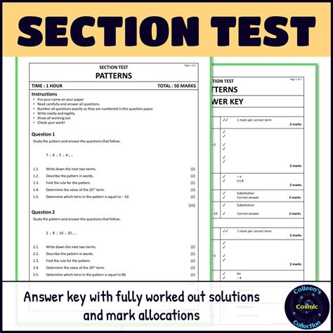 Grade 8 Maths Term 1 Patterns Lessons And Assessments Bundle Caps
