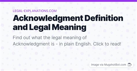Acknowledgment Definition What Does Acknowledgment Mean