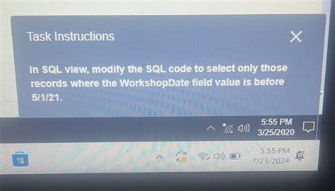 Task Instructions In Sel View Modify The Sel Studyx