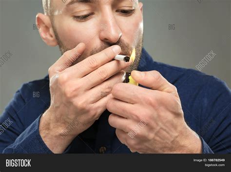 Handsome Man Smoking Image And Photo Free Trial Bigstock