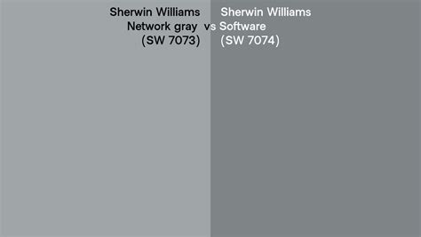 Sherwin Williams Network Gray Vs Software Side By Side Comparison