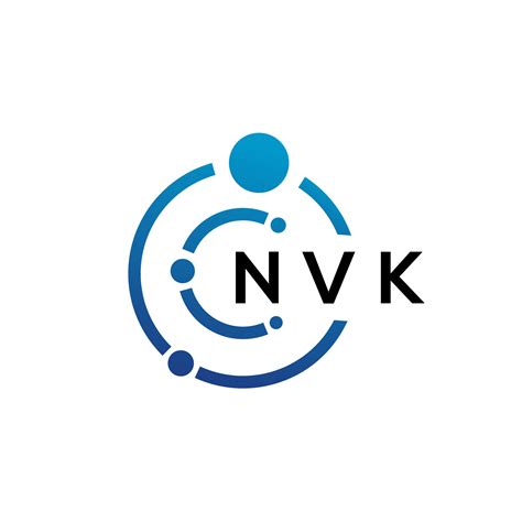 Nvk Letter Technology Logo Design On White Background Nvk Creative Initials Letter It Logo