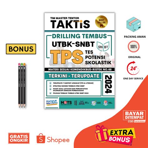 Jual SIAP KIRIM BUKU TAKTIS DRILLING TEMBUS UTBK SNBT TPS 2024