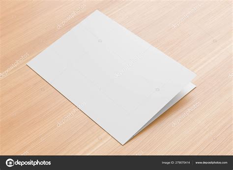 Blank White Reinforced A4 Size Single Pocket Folder Mock Up Isol Stock