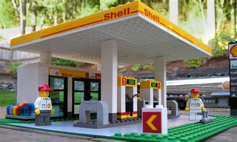 Fascinating Lego® Model Of The Day Minifig Scale Shell Gas Station
