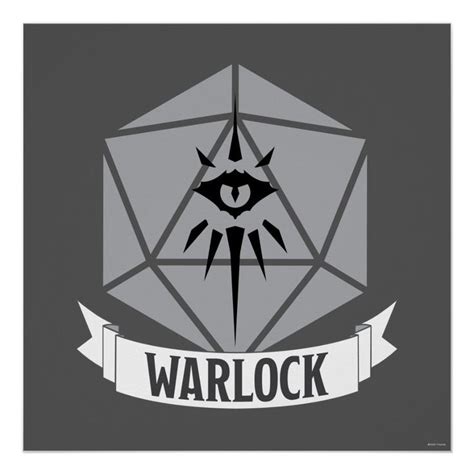 Dandd Warlock Class Symbol Poster Dungeons And Dragons Poster Prints