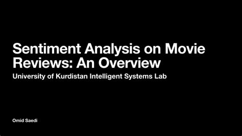 Pdf Sentiment Analysis On Movie Reviews An Overview