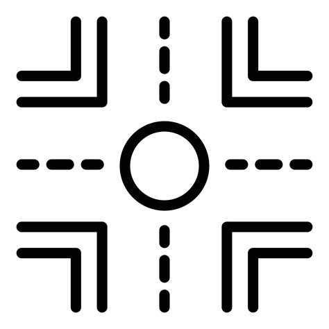 Highway Intersection Icon Outline Style 15910902 Vector Art At Vecteezy