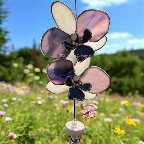 Stained Glass Orchids Etsy
