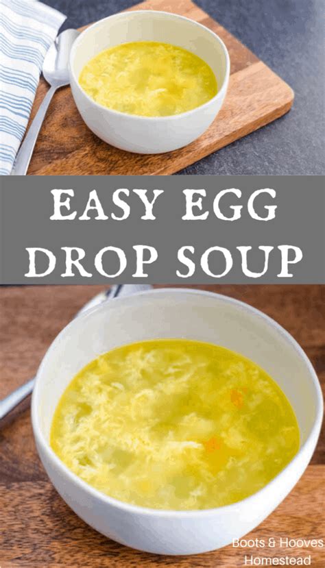 Easy Egg Drop Soup Boots Hooves Homestead