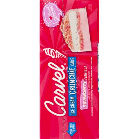 Carvel Lil Love Strawberry And Vanilla Ice Cream Crunchie Cake 25 Oz