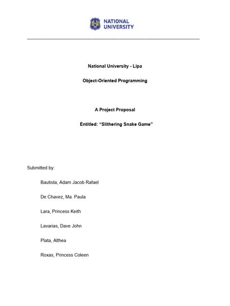 Revised Project Proposal Oop Pdf Object Oriented Programming