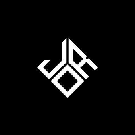 Jor Letter Logo Design On Black Background Jor Creative Initials