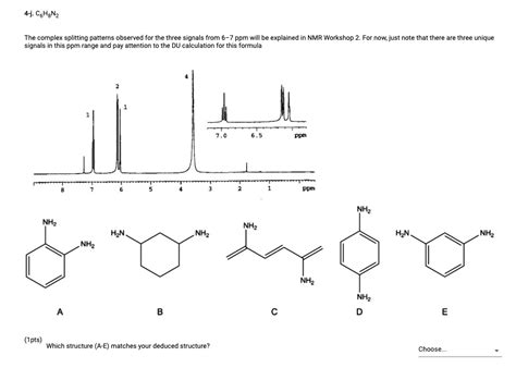 4 J Cshgnz The Complex Splitting Patterns Observed For The Three Signals From 6 7 Ppm Will Be