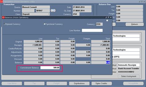 Deposits In Oracle Receivables Erpbabes