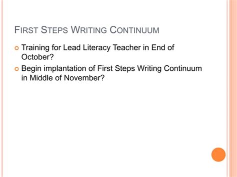 What Is First Steps Reading And Writing Continuum Pptx Primary Education Education