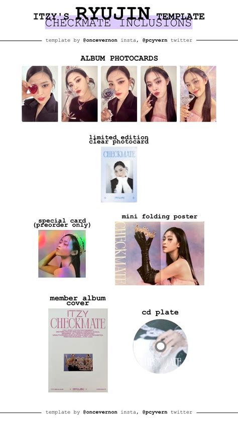 Itzy Checkmate Photocards Template