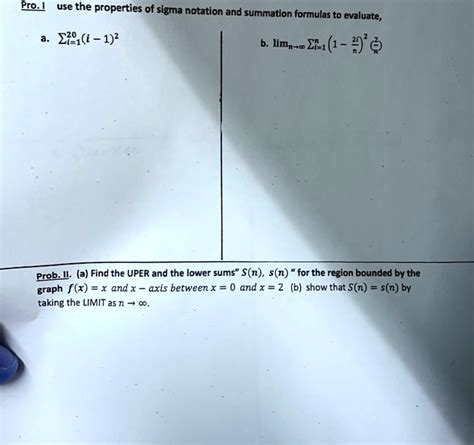 Solved Use The Properties Of Sigma Notation And Summation Formulas To