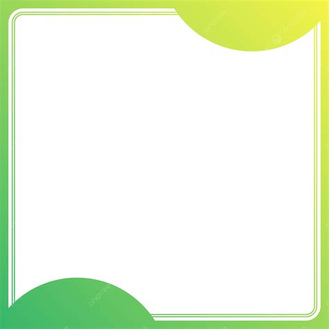 Green And Yellow Gradient Product Frame Cover Border Twibbon Style Vector Product Cover