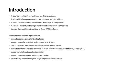 Microcontroller Axi Protocol Rama Presetation Ppt