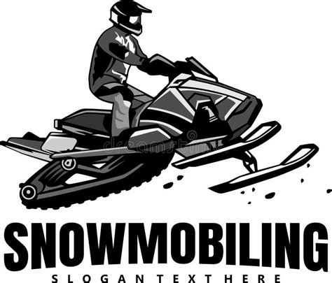Snowmobile Trails Logo Icon Vector Stock Vector Illustration Of