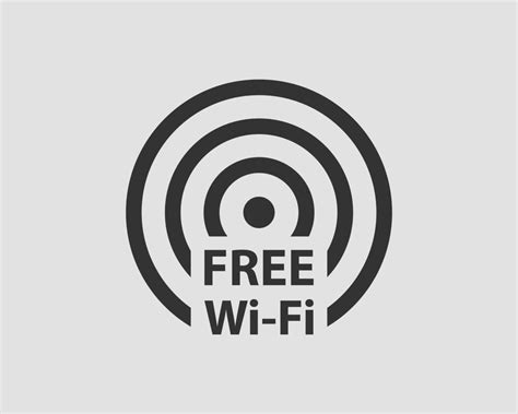 Free Wi Fi Icon Connection Zone Wifi Vector Symbol Radio Waves Signal 15916345 Vector Art At