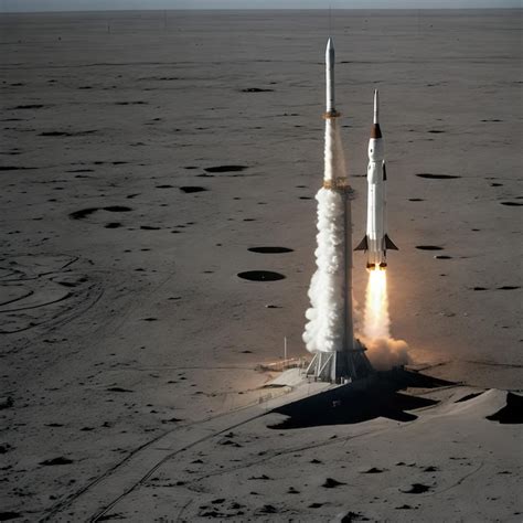 Premium AI Image Soyuz Spacecraft Launch At The Russian Baikonur Complex In Kazakhstan The