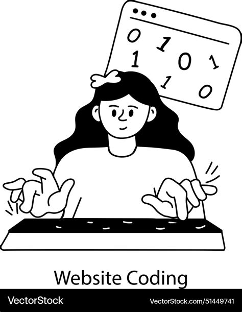 Website Coding Royalty Free Vector Image Vectorstock