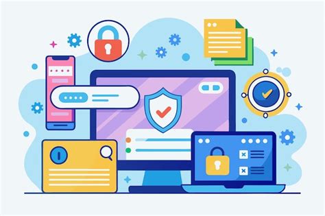 This Artwork Depicts A Vibrant Flat Illustration Of Customizable Authentication Systems