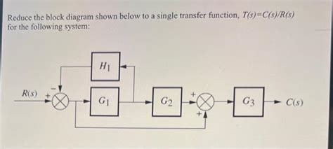 Solved Reduce The Block Diagram Shown Below To A Single