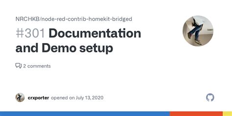 Documentation And Demo Setup · Issue 301 · Nrchkbnode Red Contrib