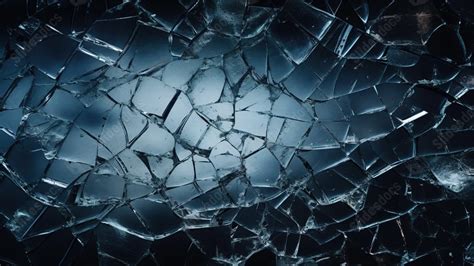 Isolated Textured Broken Glass Realistic Cracked Glass Effect