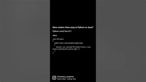 Python Vs Java What Is Easy For New Coders 👨🏻‍💻 Python Java Coders Youtube