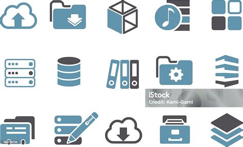 영구보관 아이콘 세트 아이콘에 대한 스톡 벡터 아트 및 기타 이미지 아이콘 저장고 제작물 더미 Istock