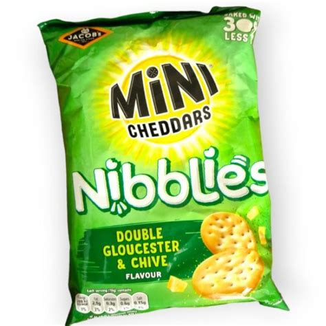 Jacobs Mini Cheddars Nibblies Double Gloucester And Chive Flavour Snack 115g