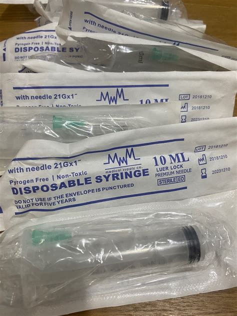 Sterile Eo Brand Disposable Syringe 10ml Beauty And Personal Care Bath