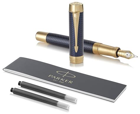 Перьевая ручка Parker Duofold Prestige Centennial F307, Blue Chevron GT ...