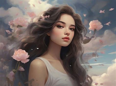 Premium Ai Image A Creative And Visually Descriptive Prompt Featuring A Beautiful Girl With A