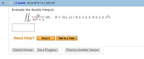 Solved Evaluate The Double Integral Integral Integral D Chegg
