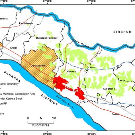 Close Proximity Of Durgapur Mc And Industrial Area To The Southern Part