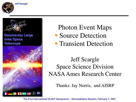 Photon Event Maps Source Detection Transient Detection Jeff Scargle Ppt Download