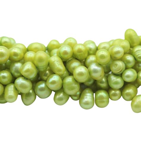 Freshwater Pearl Potato 8 10mm 37cm Strand Green Bead