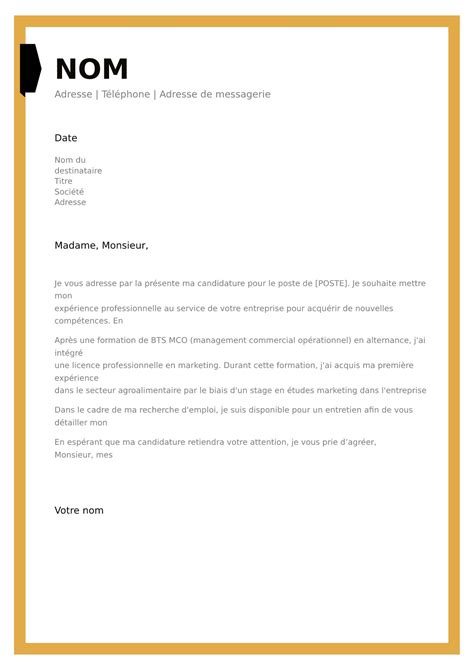 Lettre De Motivation Simple Et Courte Quatre Lettres De Motivation My