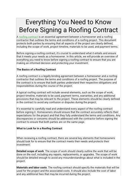 PPT Everything You Need To Know Before Signing A Roofing Contract