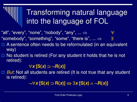 Ppt 1 St Order Predicate Logic Fol Powerpoint Presentation Free