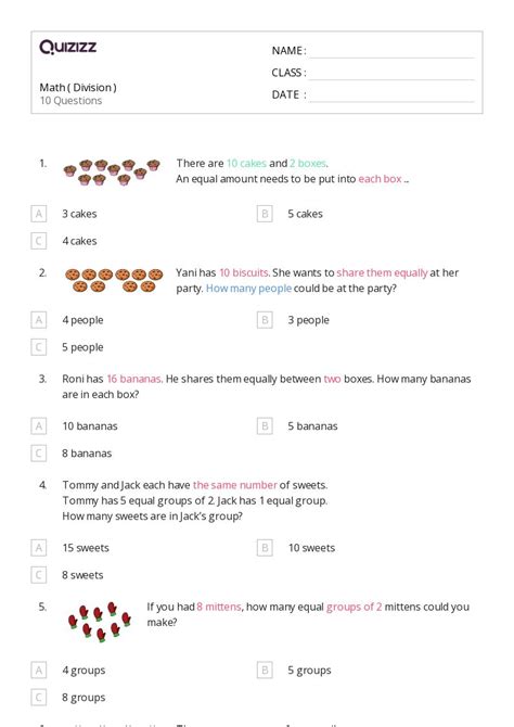 50 Division Worksheets For 2nd Class On Quizizz Free And Printable